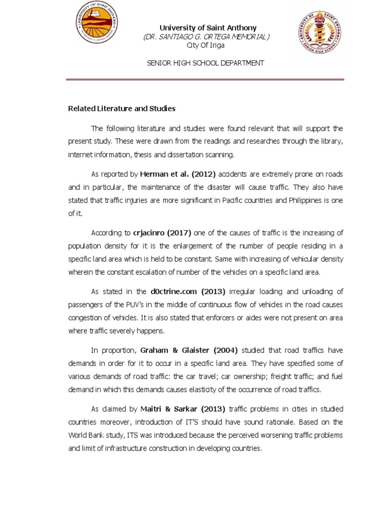 RRL | PDF | Traffic Congestion | Traffic