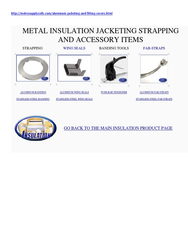 Essential Aluminum and Stainless Steel Insulation Jacketing, Strapping ...