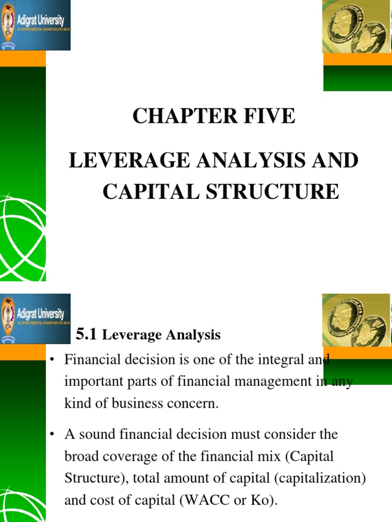 Chapter Five Leverage Analysis and Capital Structure | PDF | Capital ...