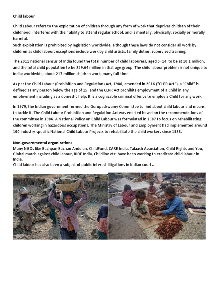 Child Labour | PDF | Child Labour | Employment