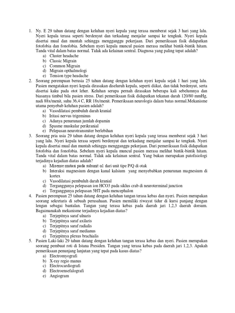 Kuis Anak Dan Saraf Fix | PDF