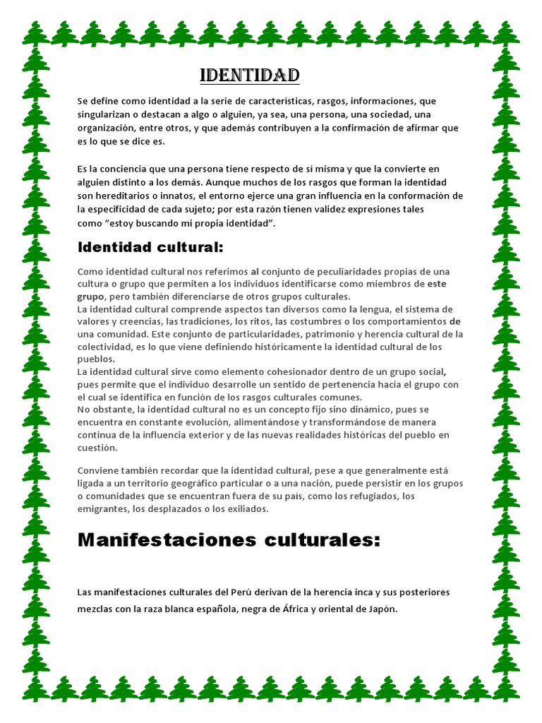 Actividades de Identidad Cultural para Niños | PDF | Diversidad ...