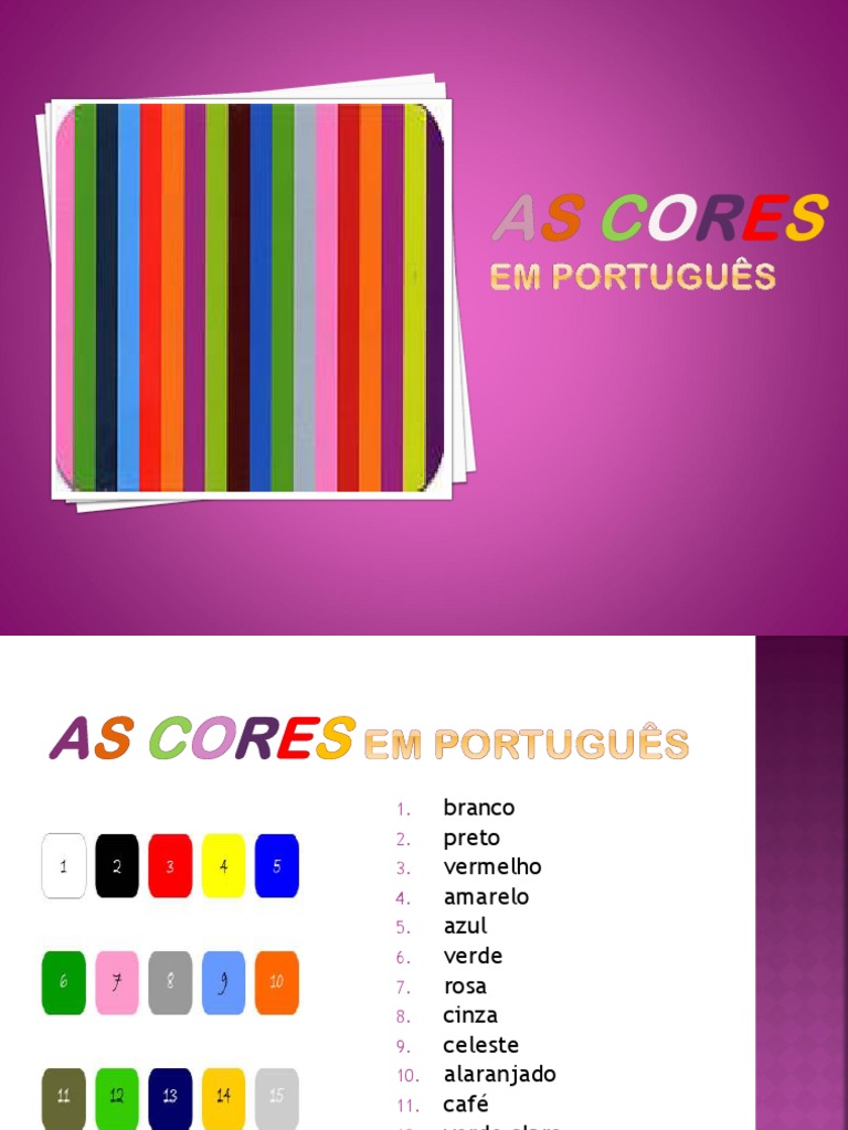 As Cores em Português | PDF