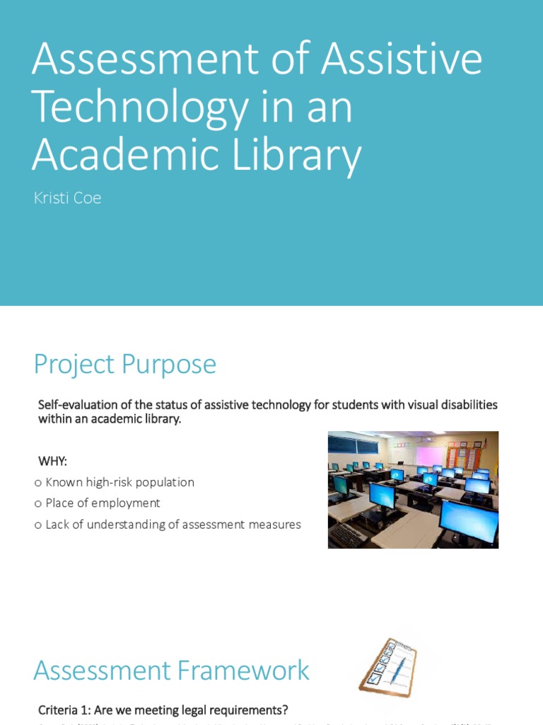 Assistive Technology in Academic Libraries | PDF | Libraries | Visual ...