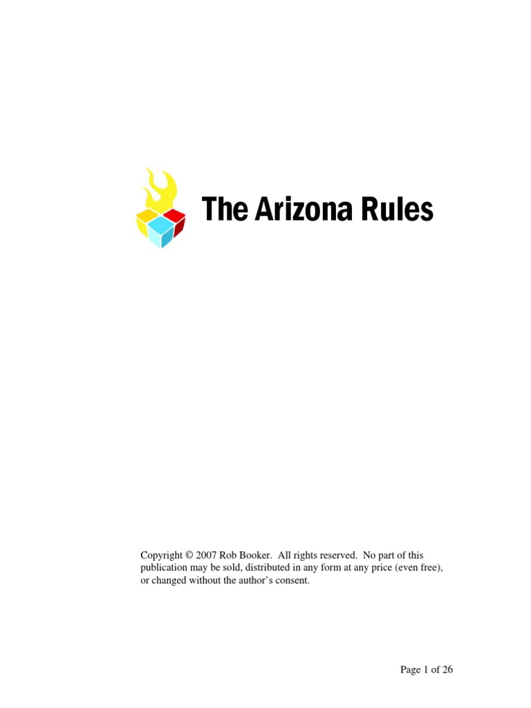 Arizona Rules | PDF | Teaching Mathematics | Nature
