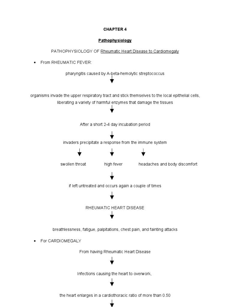 Pathophysiology of Rheumatic Heart Disease to Cardiomegaly | PDF ...