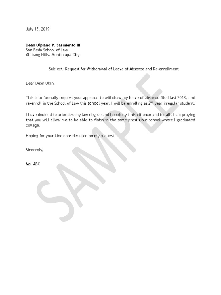 Sample Letter | PDF