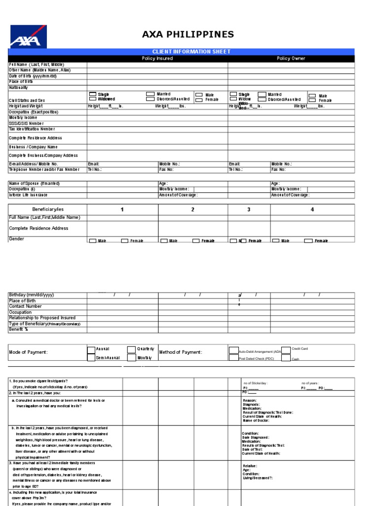 AXA Health Insurance Payment Details | PDF | Medical Diagnosis | Insurance