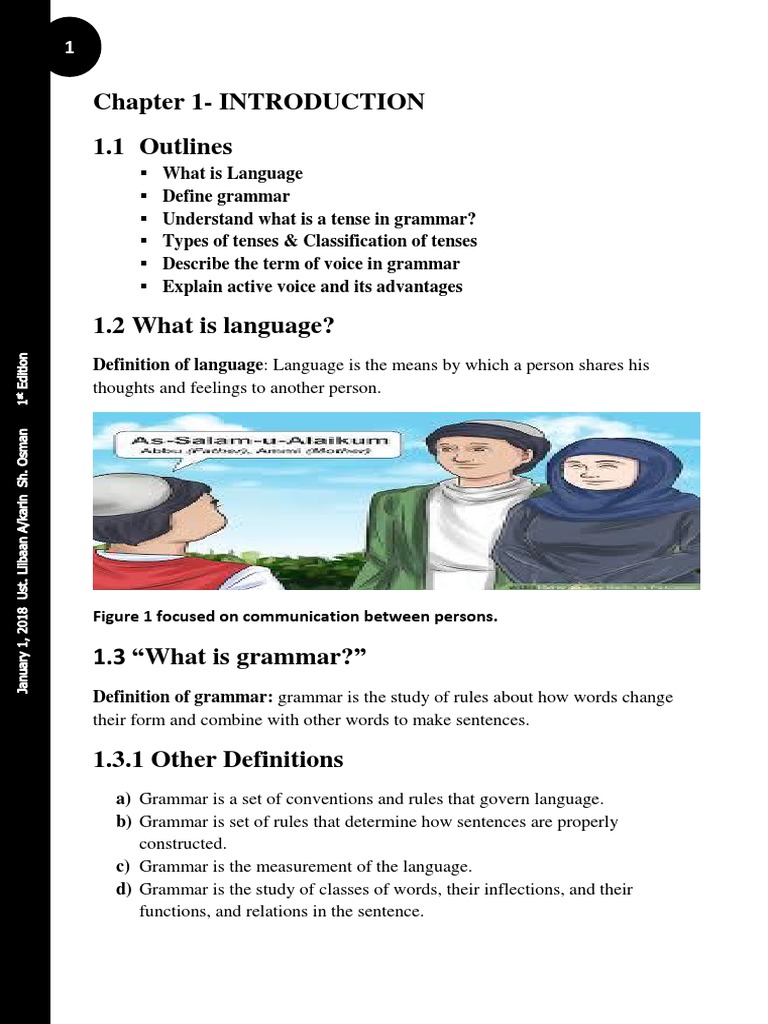 Chapter 1-INTRODUCTION 1.1 Outlines | PDF | Grammatical Tense | Verb