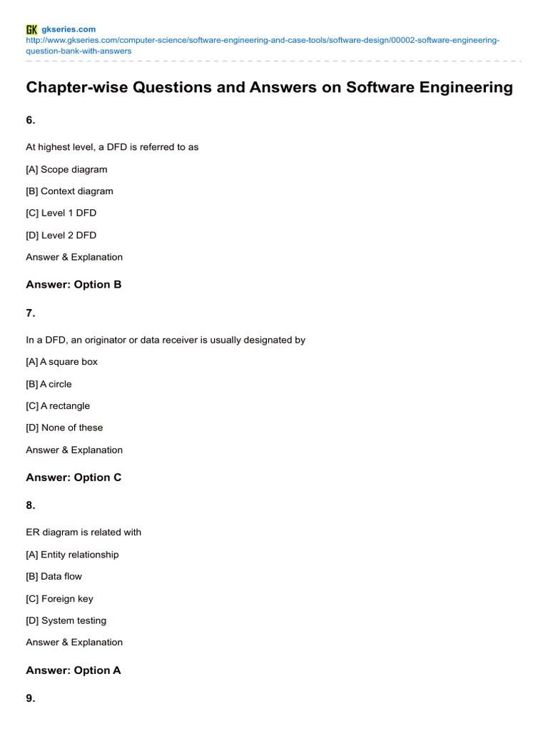 2-Chapter-Wise Software Design Questions and Answers PDF | PDF