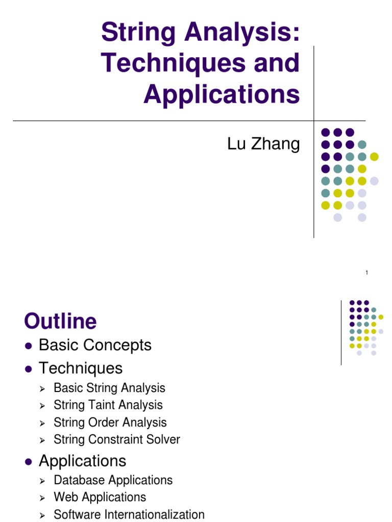 String Analysis Techniques and Uses | PDF | String (Computer Science ...