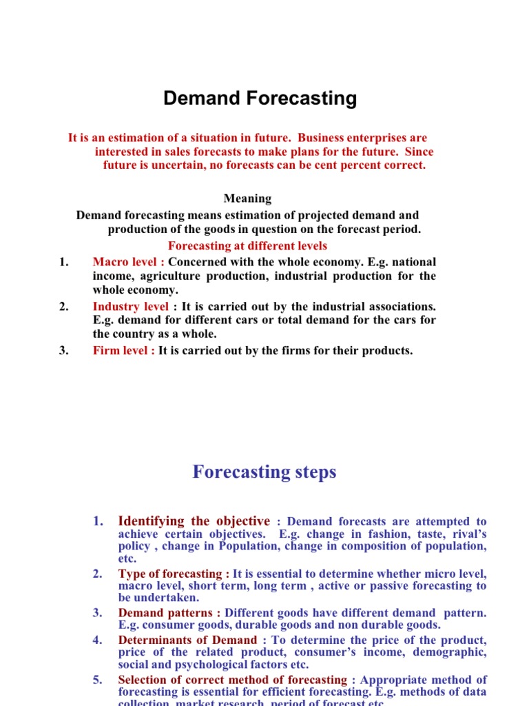 MMS Demand Forecasting | PDF | Forecasting | Demand