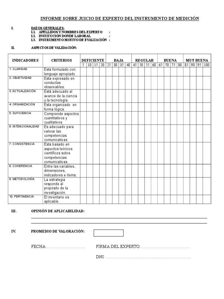 Juicio de Expertos | PDF | Science | Teoría