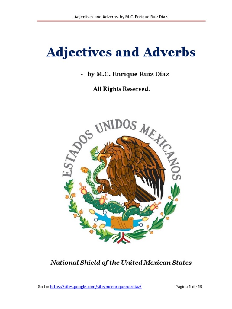 Adjectives Adverbs - Adjetivos Adverbios | PDF | Lexical Semantics ...