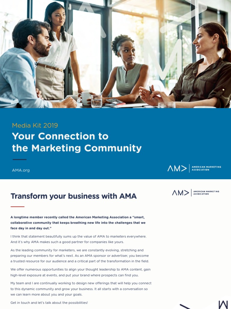 AMA Media Kit | PDF | Advertising | Web Conferencing
