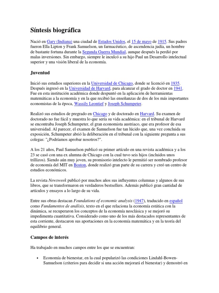 Paul Samuelson | PDF | Termodinámica | Ciencias económicas