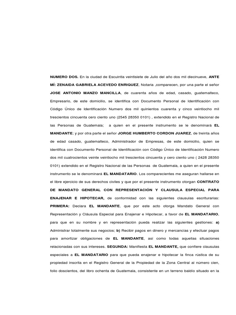 Mandato General | PDF | Gobierno | Agitación