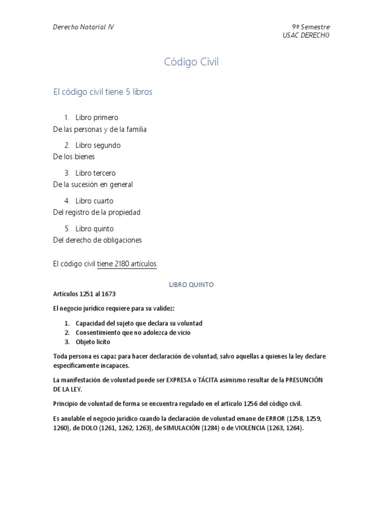 Estructura del Código Civil y Obligaciones | PDF | Historia