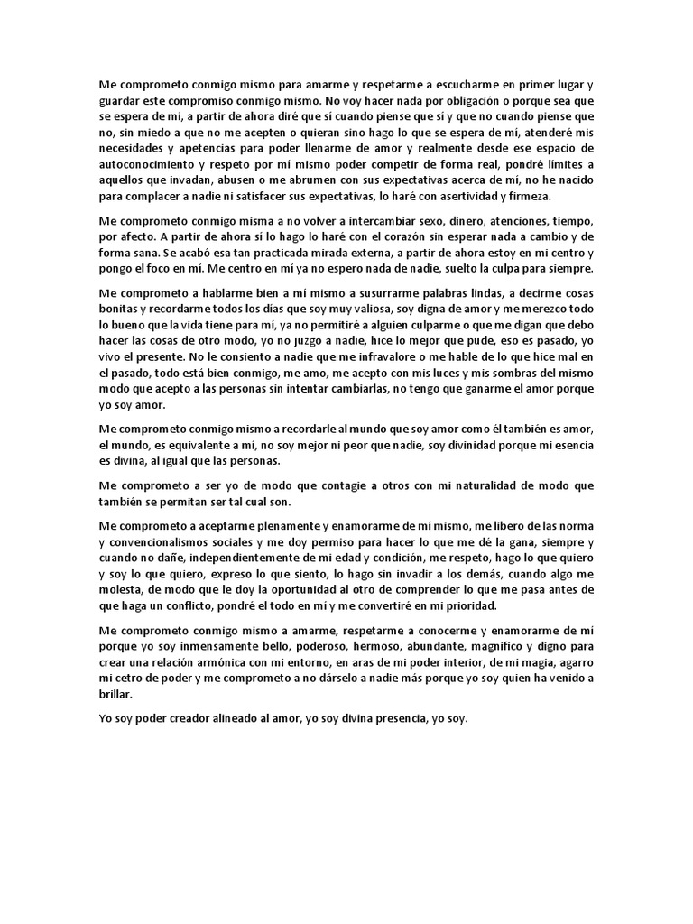 Me Comprometo | PDF | Amor