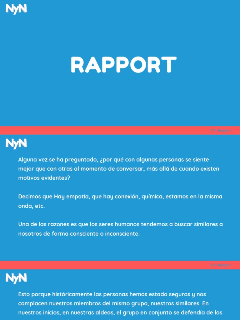 Técnicas para Crear Rapport Efectivo | PDF | Mente inconsciente | Verdad