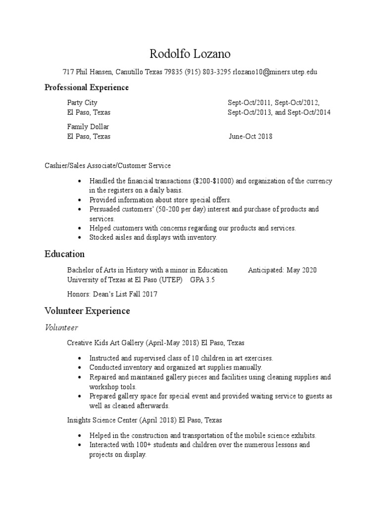 July Class Resume Teaching Portfolio Version | PDF | Foreign Language ...