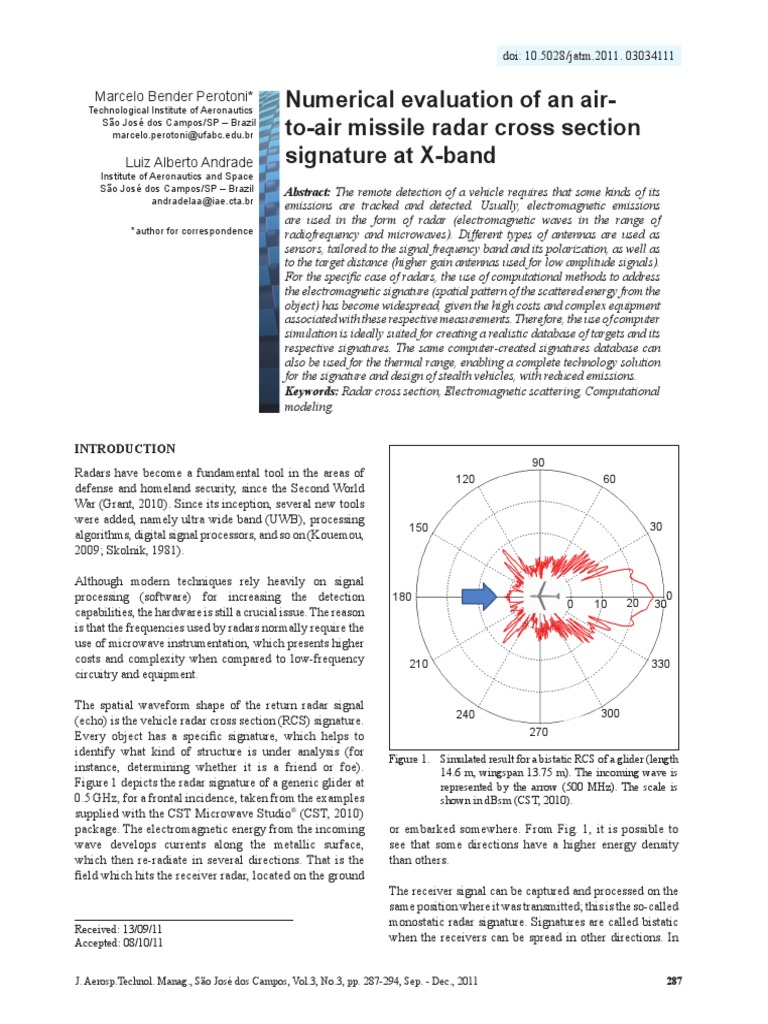 Evaluation Missile Air To Air RCS | PDF | Radar | Electronics