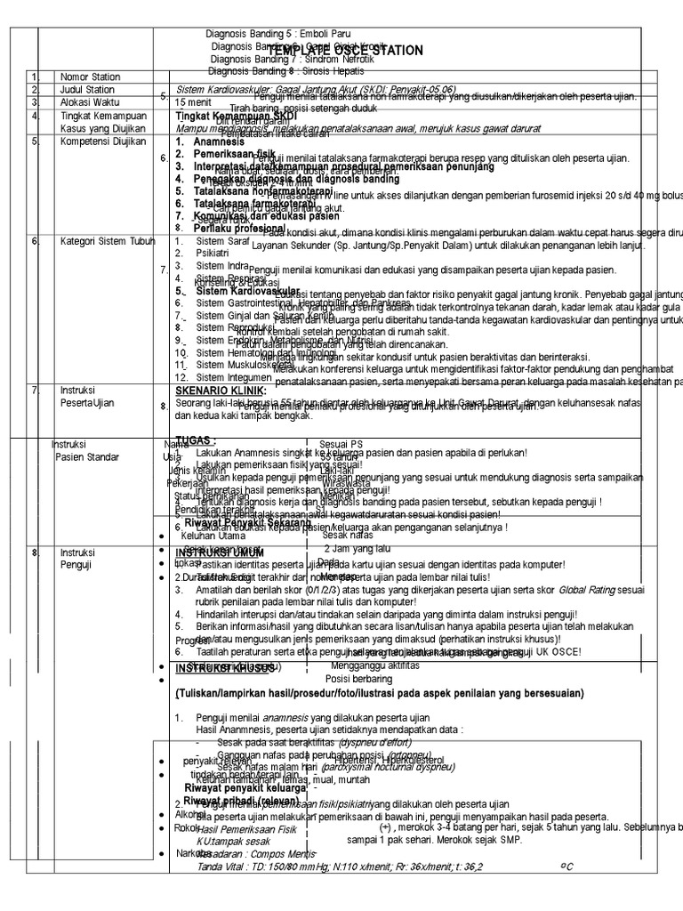 Template Osce Station | PDF