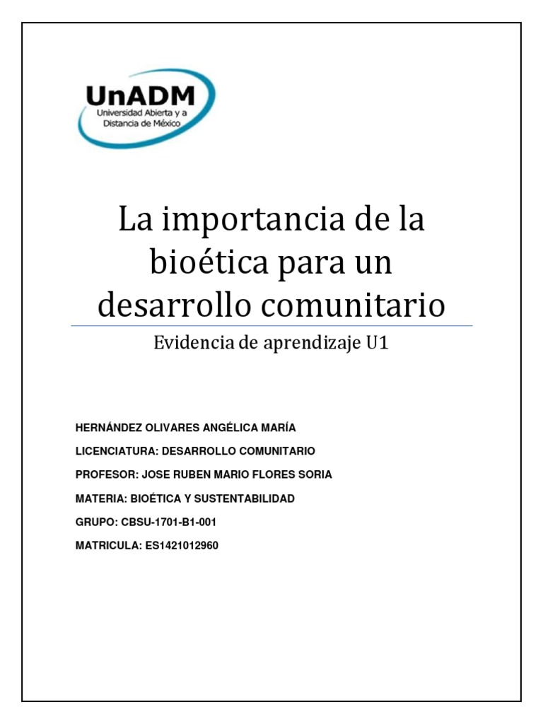 Cbsu U1 Ea Anho | PDF | Bioética | Vida
