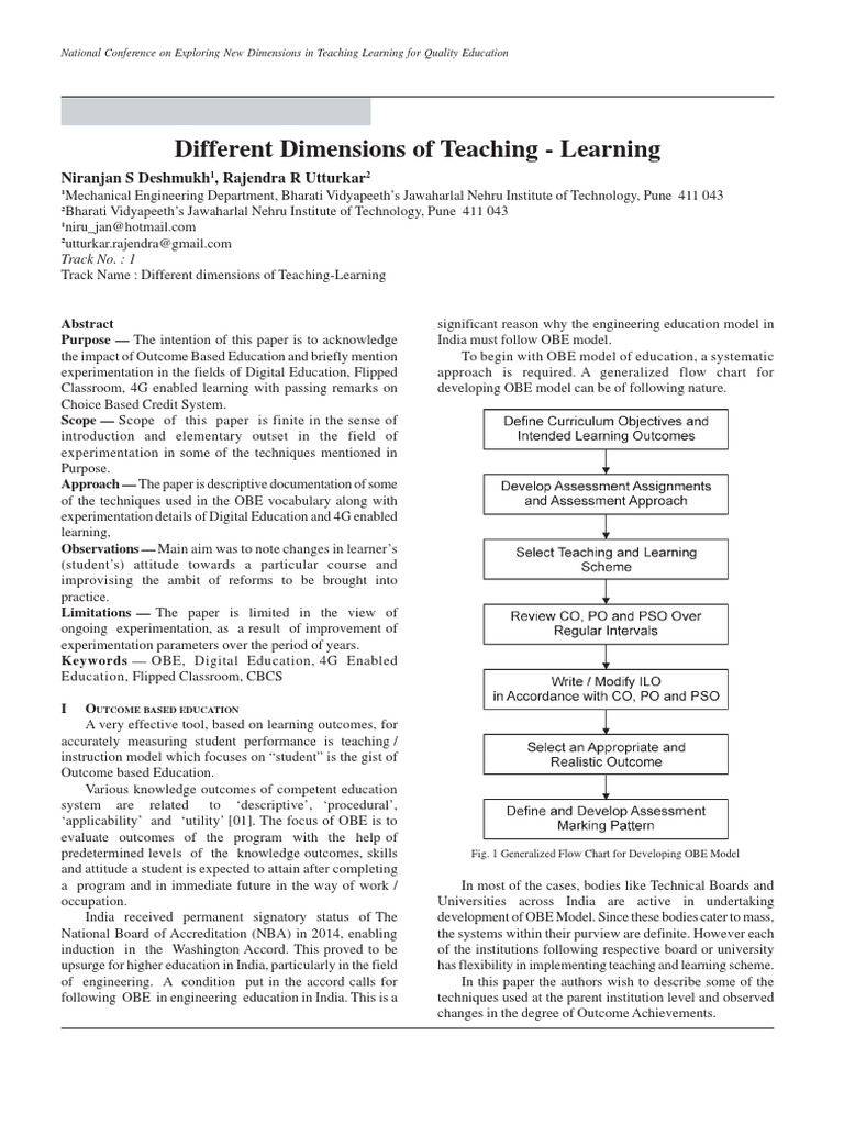 Different Dimensions of Teaching-Learning | PDF | Massive Open Online ...