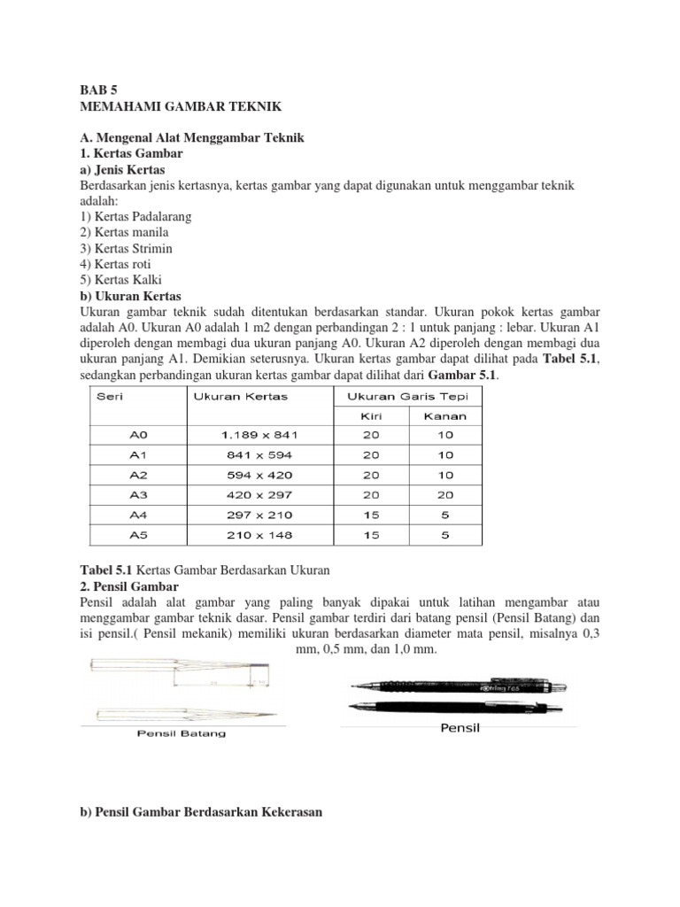 Materi Gambar Teknik Otomotif | PDF