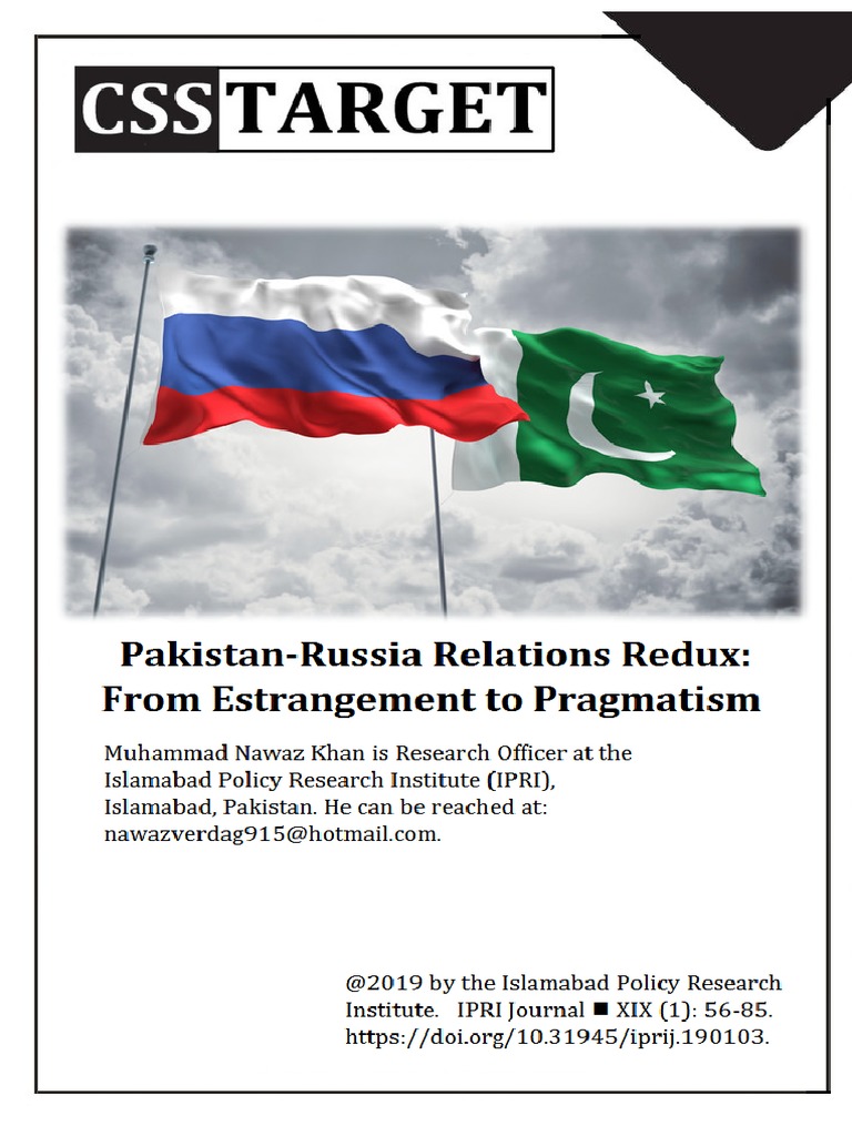 Pak Russia Relations | PDF | Pakistan | Taliban