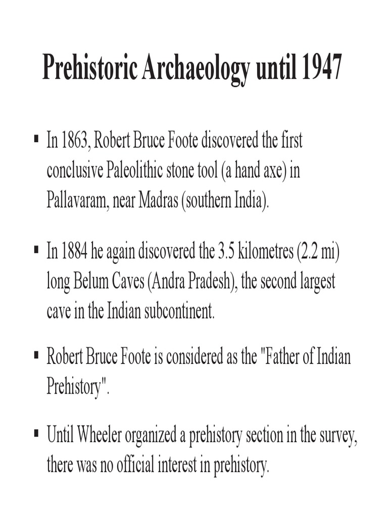 Indian Prehistoric Archaeology | PDF | Paleolithic | Pleistocene