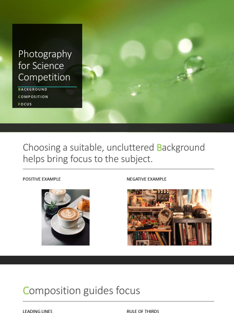 Photography Tips for Science Competition | PDF