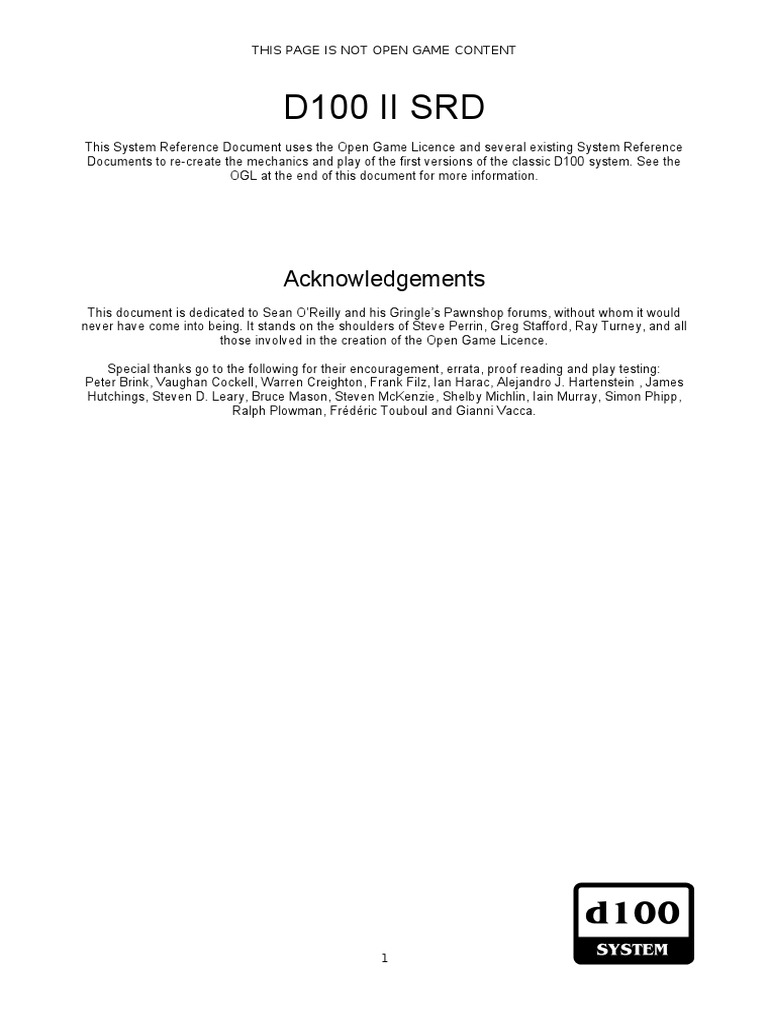 D100ii SRD | PDF | Infantry | Wars & Military