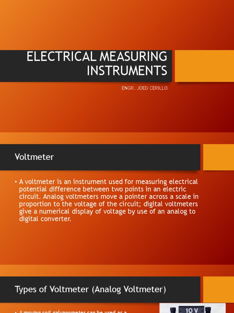 Electrical Measuring Instruments | PDF | Measuring Instrument | Equipment