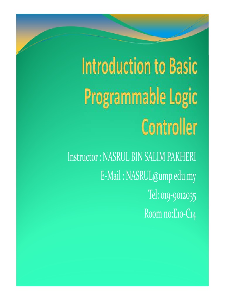 Teaching PLC Chap1 | PDF | Programmable Logic Controller | Random Access Memory