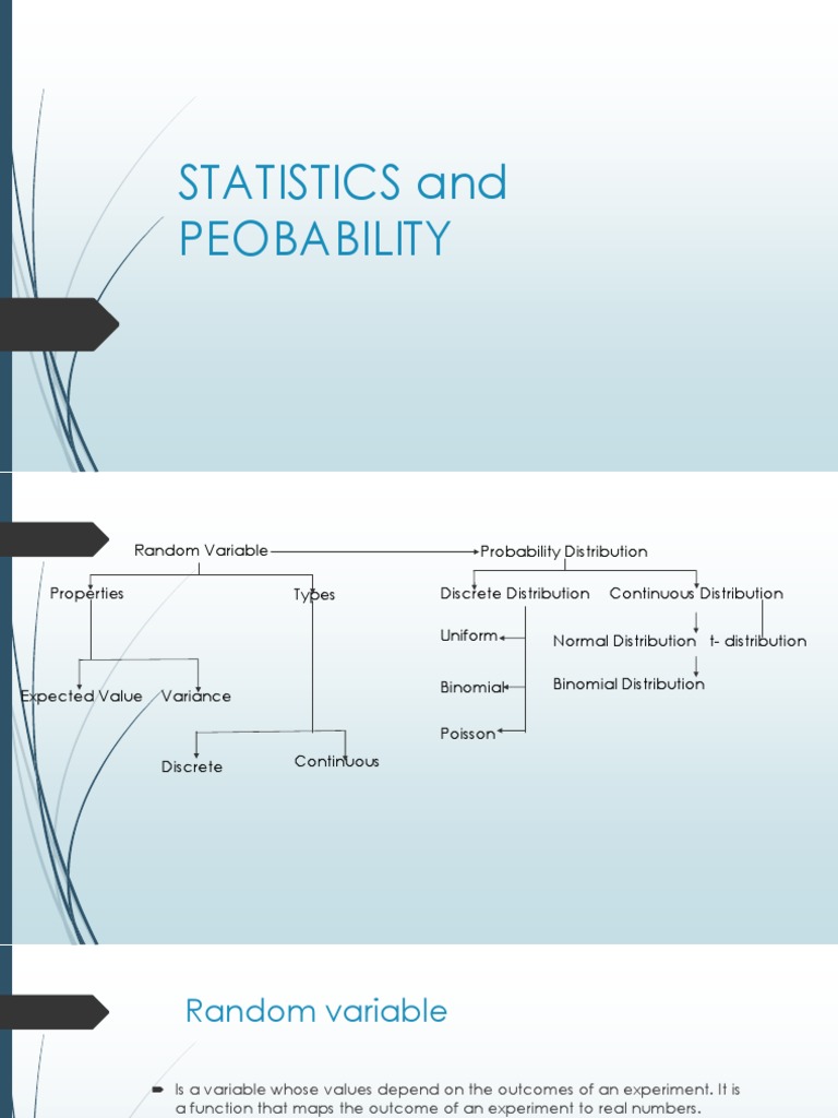 Statistics and Peobability Lecture 1 | PDF | Probability Distribution | Random Variable