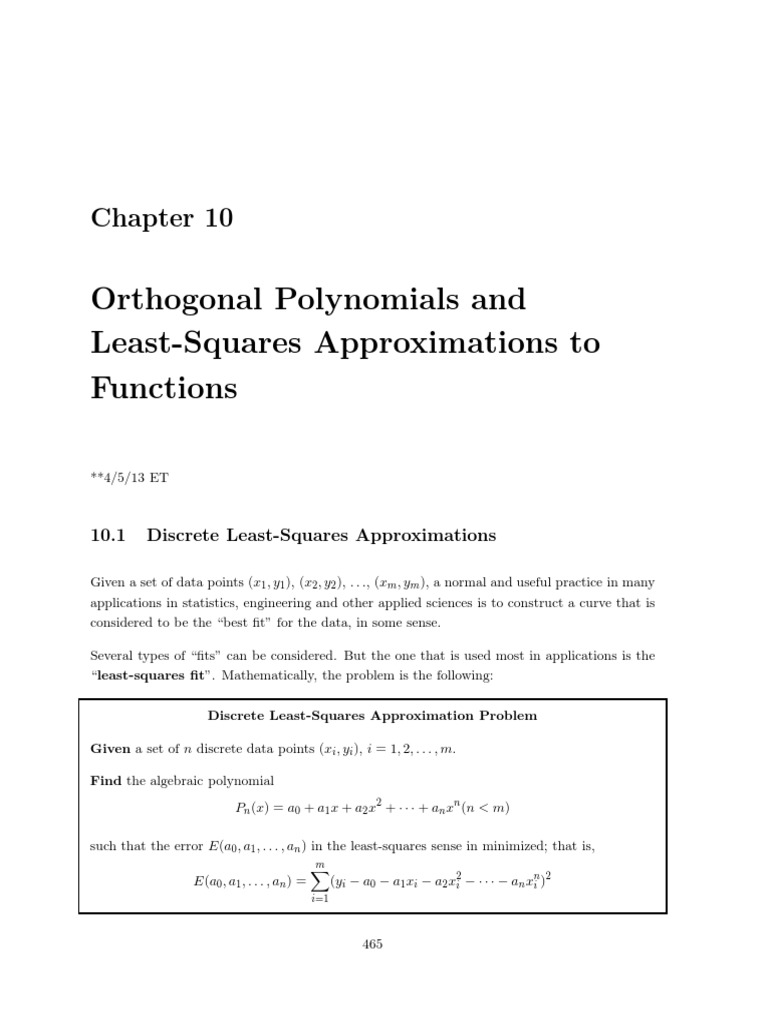 Approximation PDF | PDF | Least Squares | Polynomial