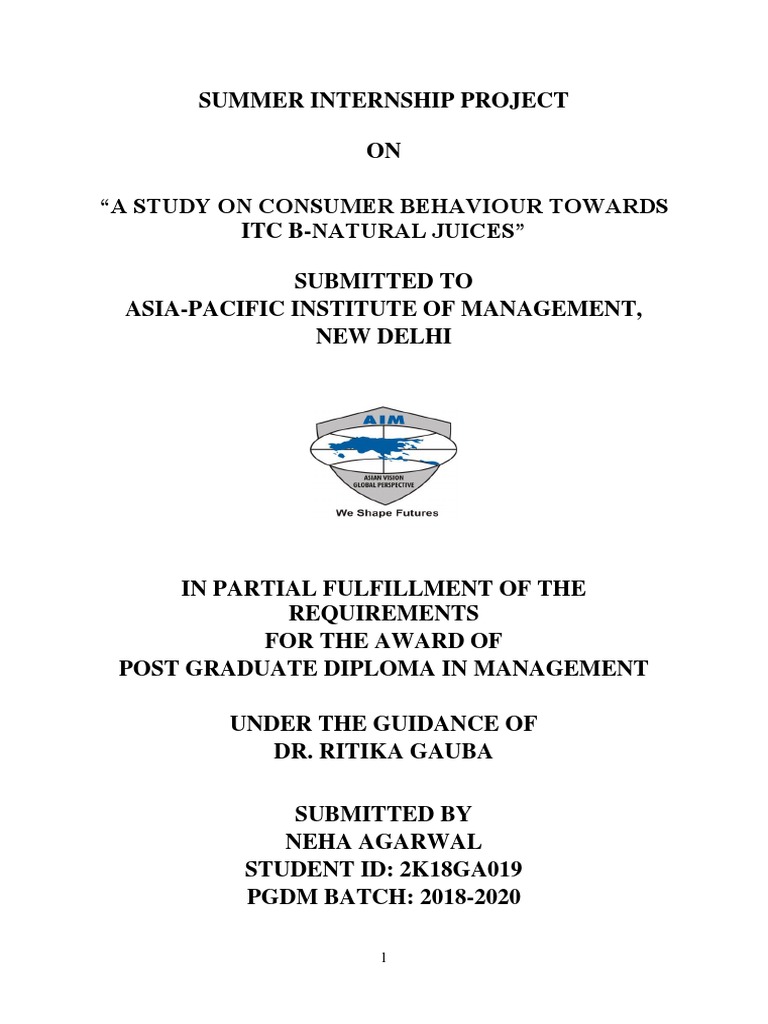 Itc Final Report | PDF | Business