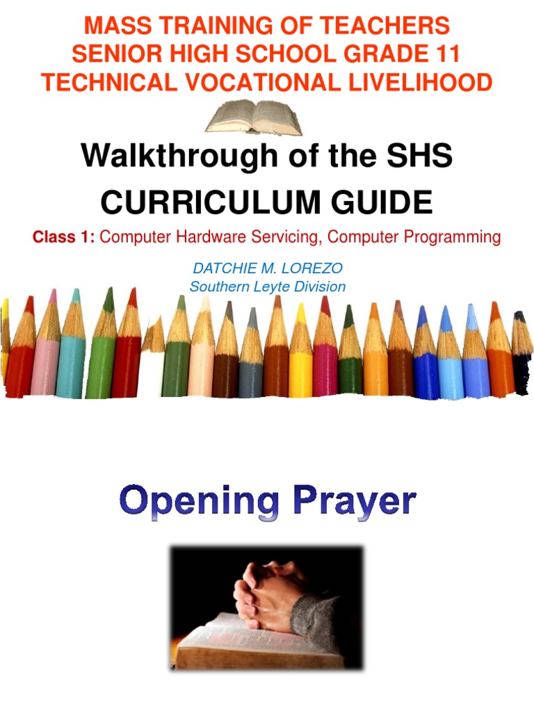 SHS Curriculum Guide for TVL Teachers | PDF | Computer Programming ...