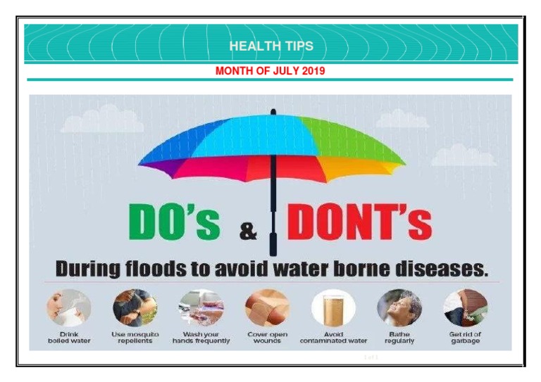 Health Tips: Month of July 2019 | PDF