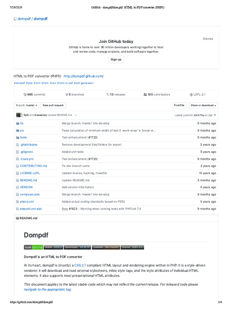 Dompdf Github Guia php5 | PDF | Cascading Style Sheets | Html