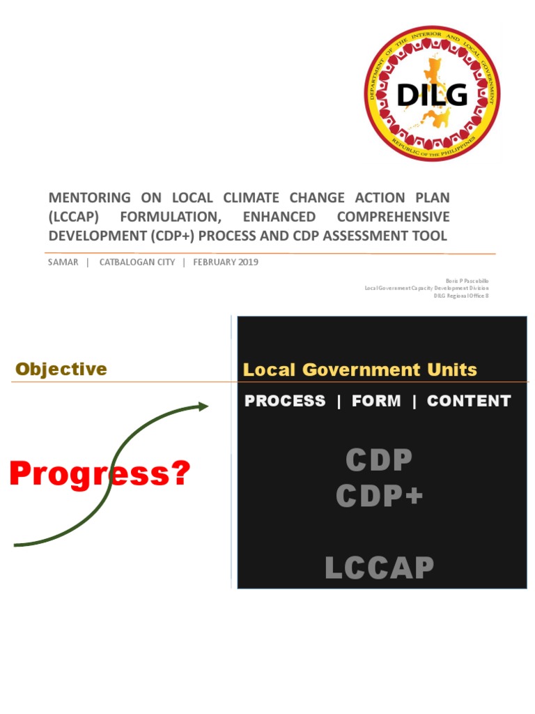CDP+ LCCAP Mentoring - Samar1 | PDF | Emergency Management | Business