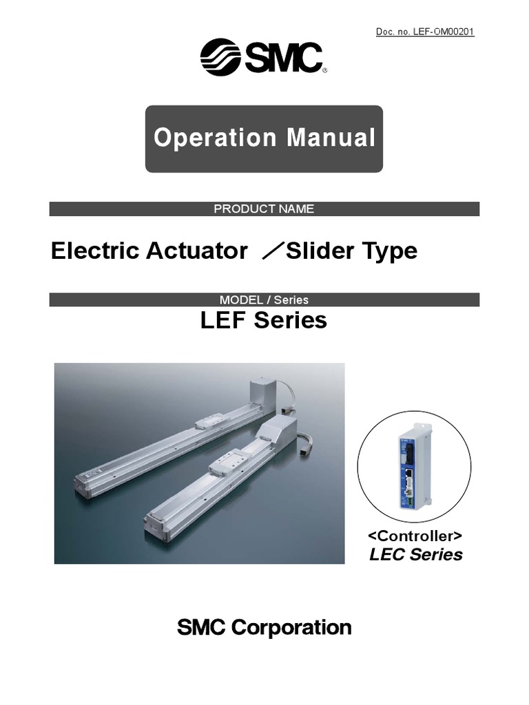 Electric Actuator Slider Type LEF Series | PDF | Electrical Connector ...