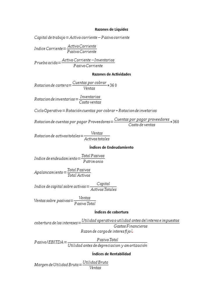 Formulario Administracion Financiera | PDF