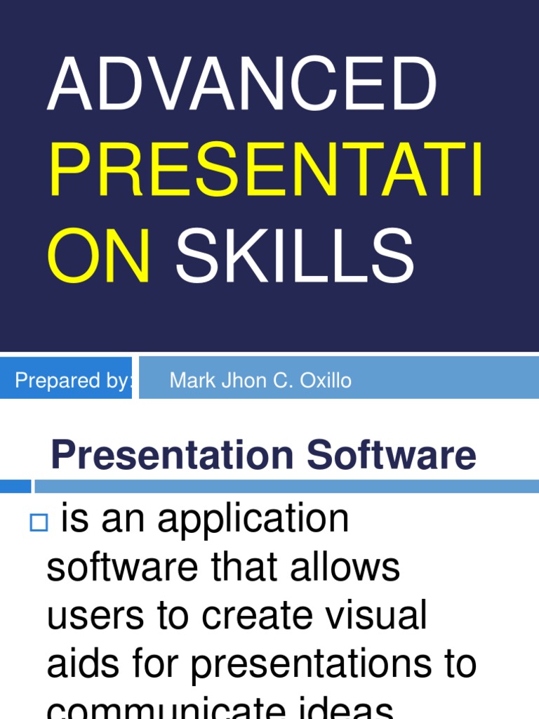 Advanced Skills: Presentati ON | PDF | Microsoft Power Point | Software