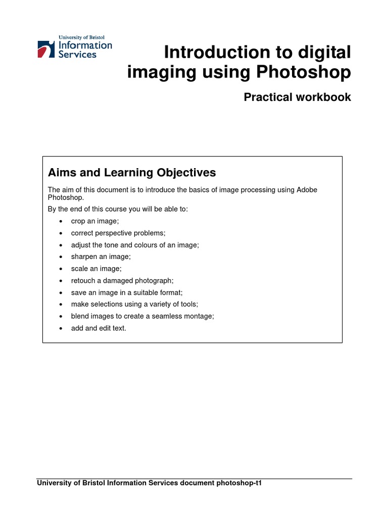 Introduction To Digital Imaging Using Photoshop: Practical Workbook ...