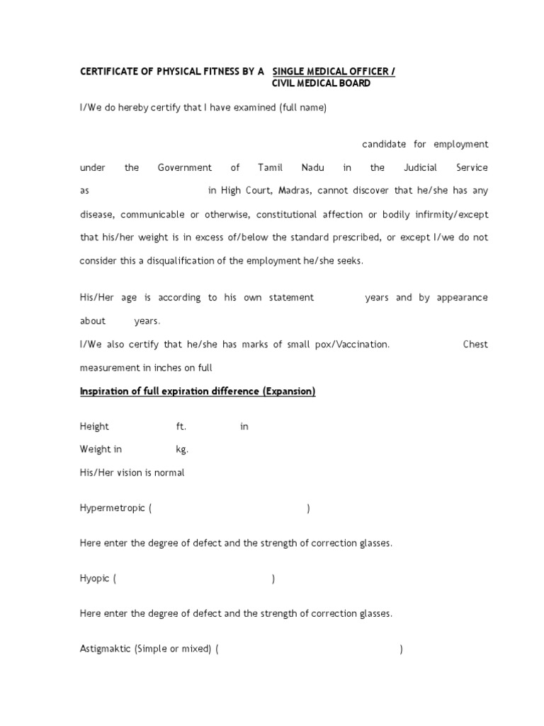 Medical Form PDF | PDF | Health Sciences | Medical Specialties