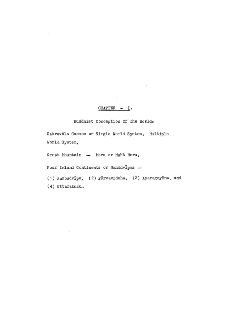Chapter - I.: (1) Jambudvipa, (2) Purvavideha, (3) Aparagoyana, and (4 ...