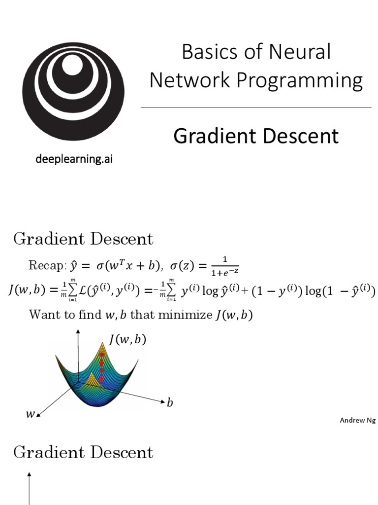 Gradient Descent (Deep Learning Coursera) | PDF | Teaching Methods & Materials